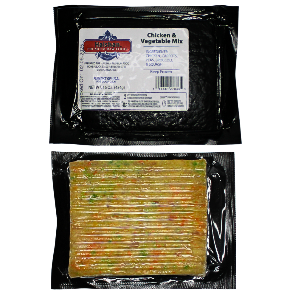 HALSHAN CHICKEN & VEGETABLE BLEND (BONELESS) 1 LBS – Mad Butcher Meat Co.